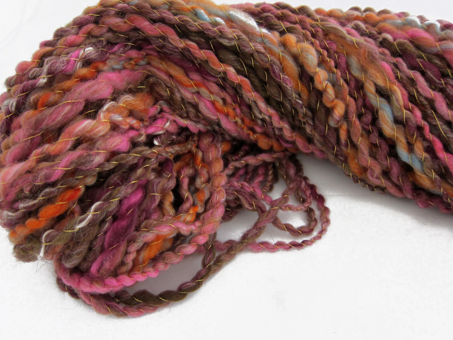 Handspun Art Yarn, Thread Plied, 'glam', 140 Yds., Bulky - Etsy