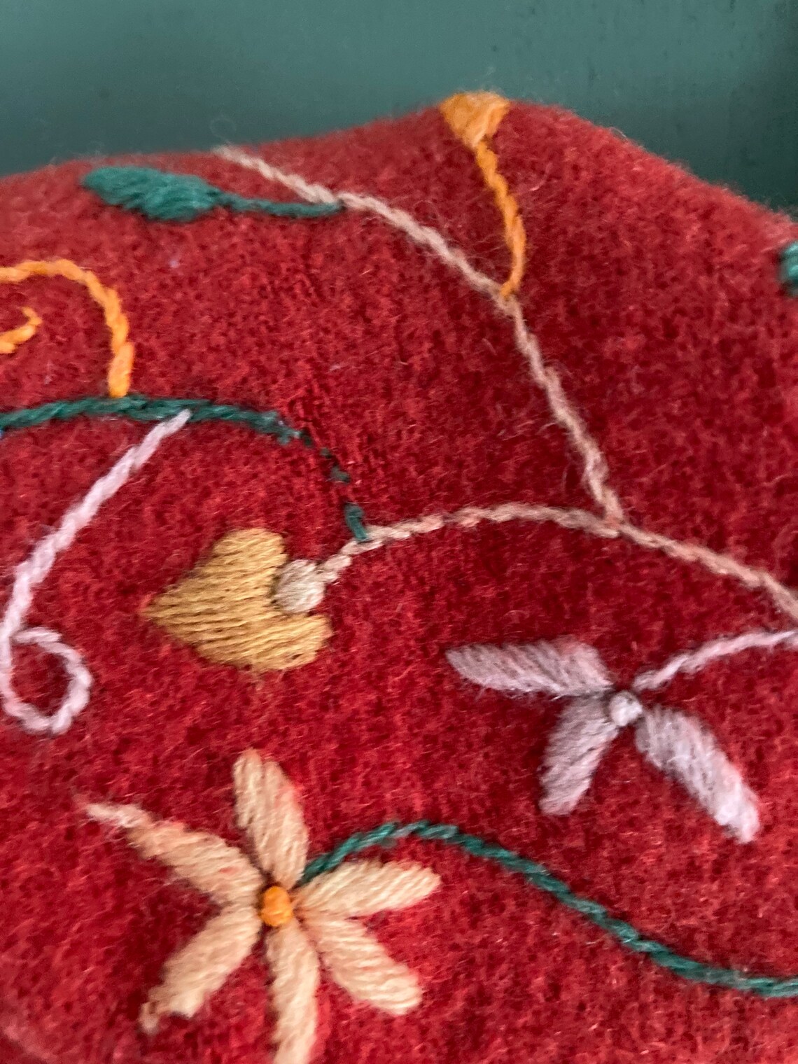 Child’s Vintage 1930s Embroidered Red Felt Cape Theatrical Costume Size ...