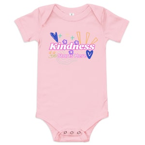 Kindness Starts Here Baby Onesie Anti-bullying Pink Shirt Day Teacher ...