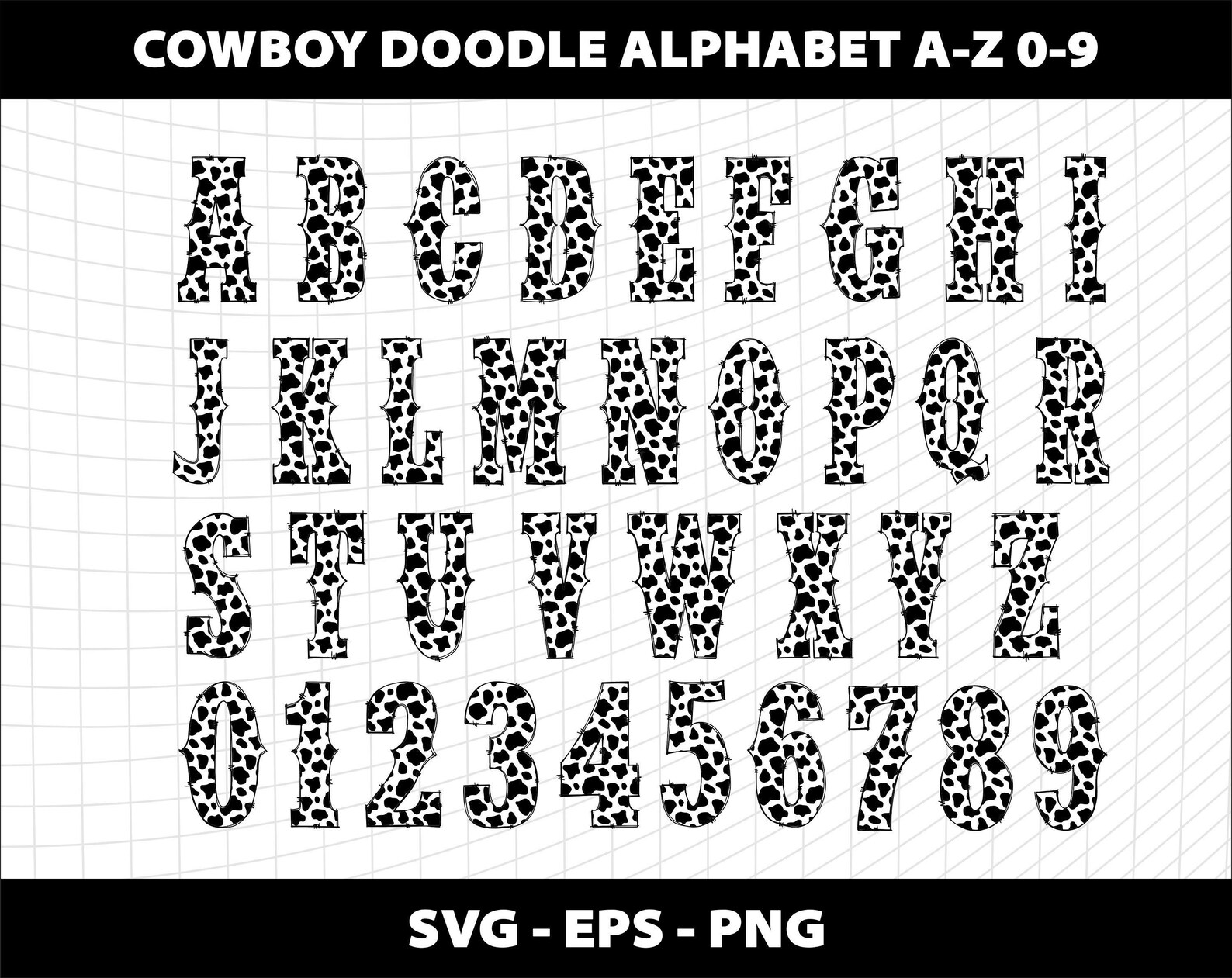 Doddle Alphabet Letters Cliparts Font Svg Png Letters Number Birthday ...