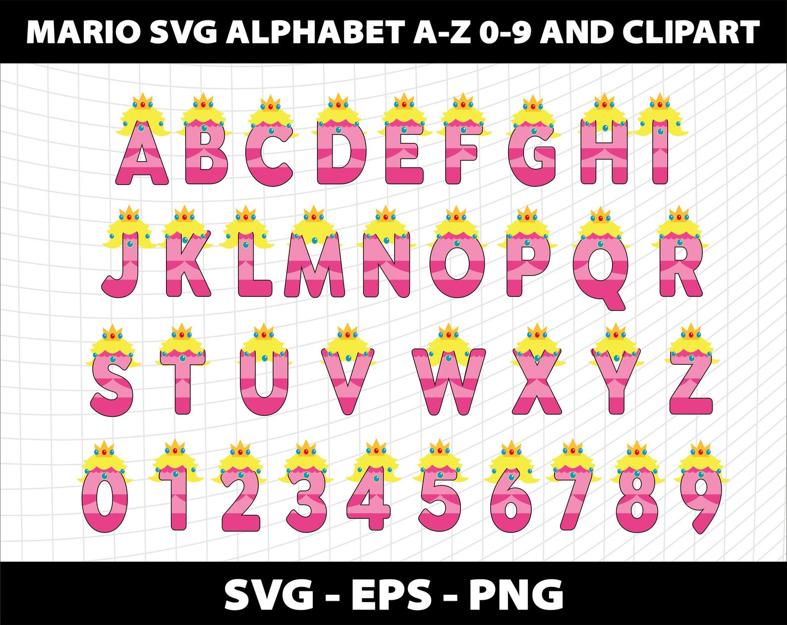 Mario Alphabet Letters Cliparts Font Svg Mario Font Png Birthday Party ...