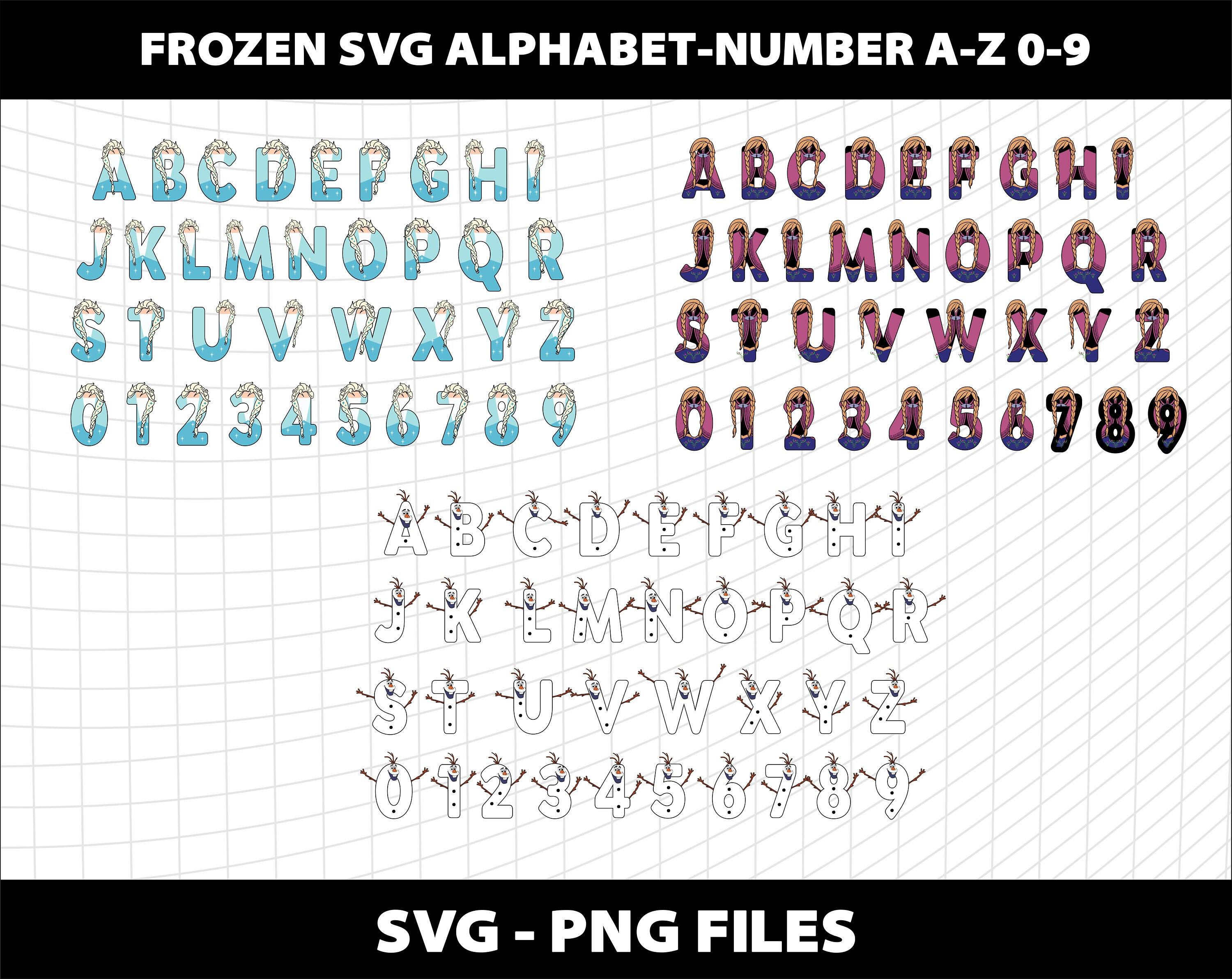 Cartoon Doodle Alphabet Letters Cliparts Font Svg Png Number Birthday ...