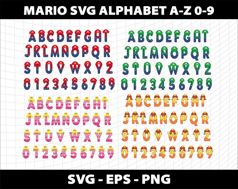 Doodle Game Alphabet Letters Arcade Gamer Clipart Font Svg Png Template ...