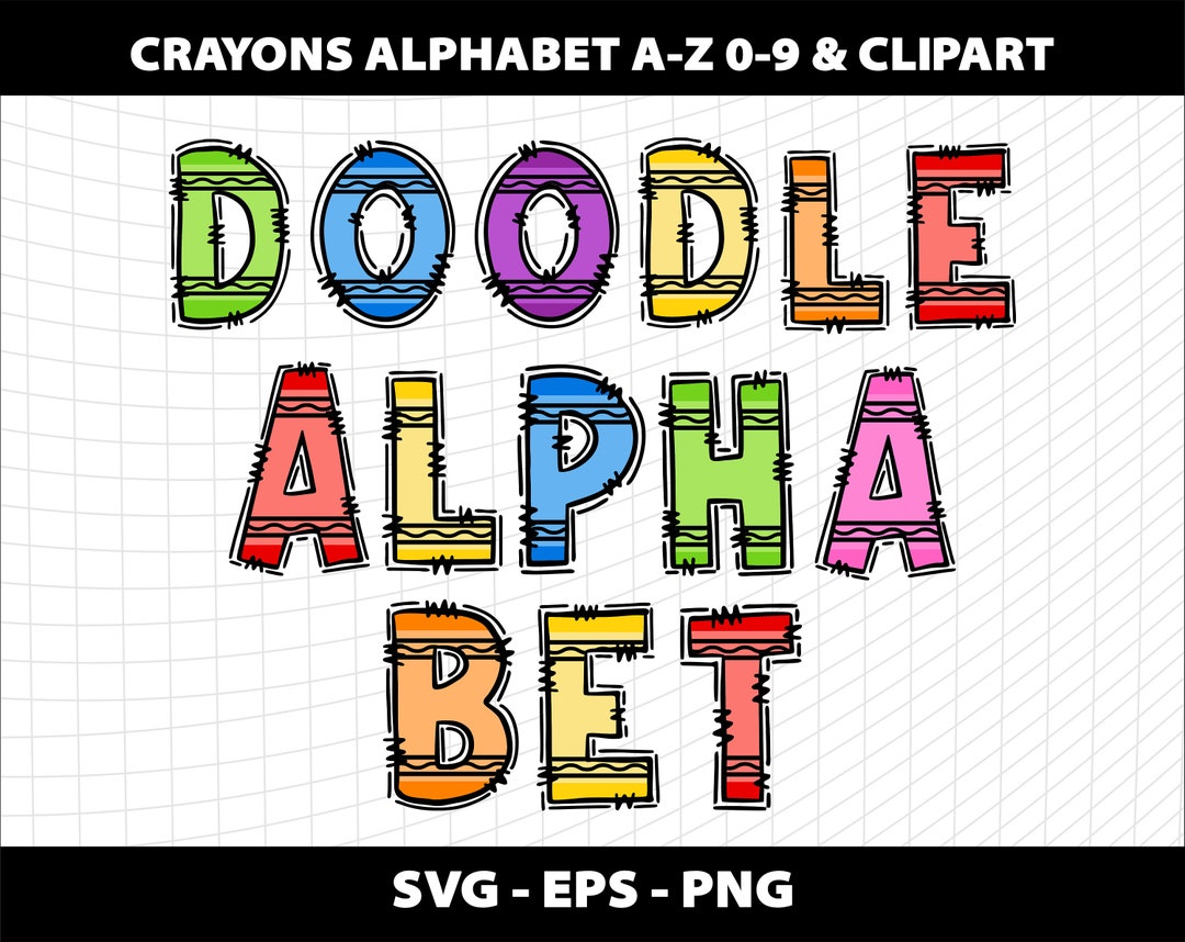 Doodle Alphabet Letters Cliparts Font Png Letters Number Design ...