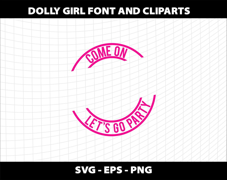Dolly Font Clipart Alphabet Letters Svg Png Girl Font Cricut Mega ...