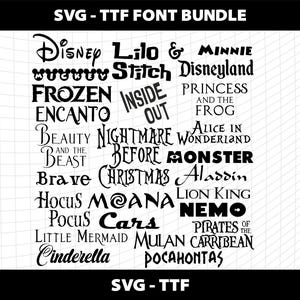 Cartoon Font Bundle SVG TTF Cricut Cutting Invitation Christmas ...