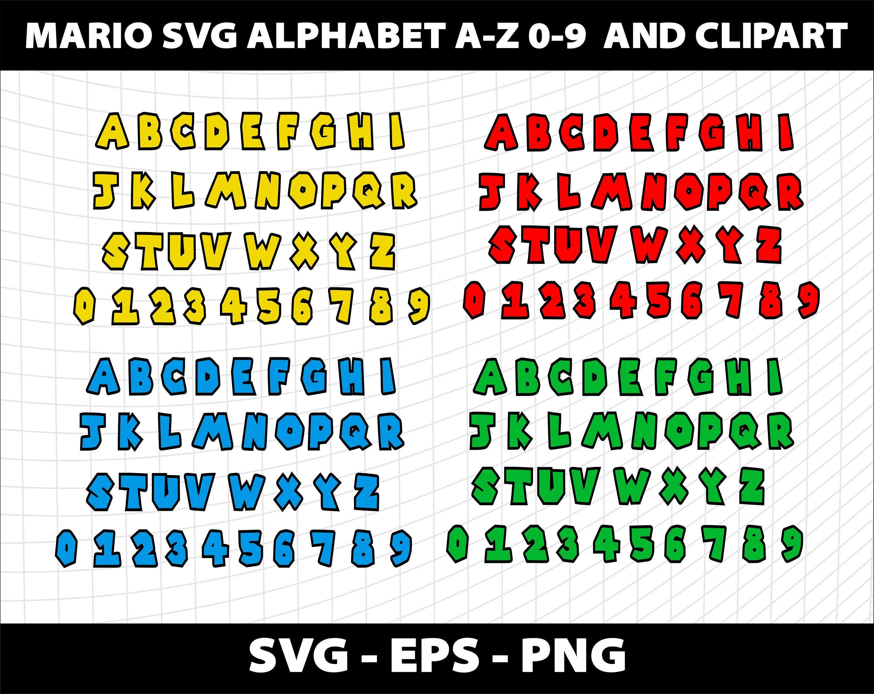 Doodle Game Alphabet Letters Arcade Gamer Clipart Font Svg Png Template ...