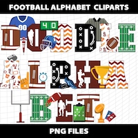 Leopard Football Font: PNG Letters and Numbers (digital Download) - Etsy