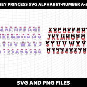 Princess Doodle Alphabet Letters Cliparts Font Svg Png Number Birthday ...