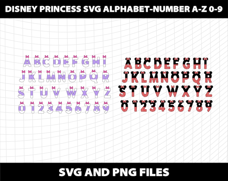 Princess Doodle Alphabet Letters Cliparts Font Svg Png Number Birthday ...