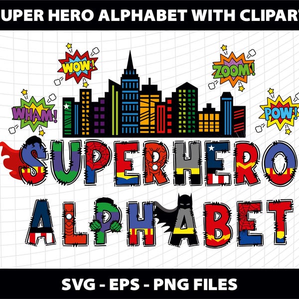 Superhero Letters - Etsy