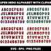 Superhero Doodle Alphabet Letters Cliparts Font Svg Png Number Birthday ...