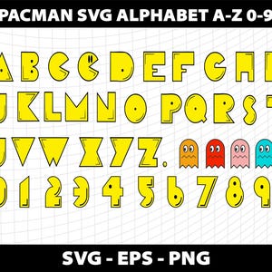 Doodle Game Alphabet Letters Arcade Gamer Clipart Font Svg Png Template ...