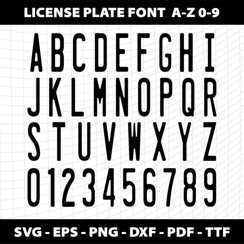 License Plate Svg - Etsy