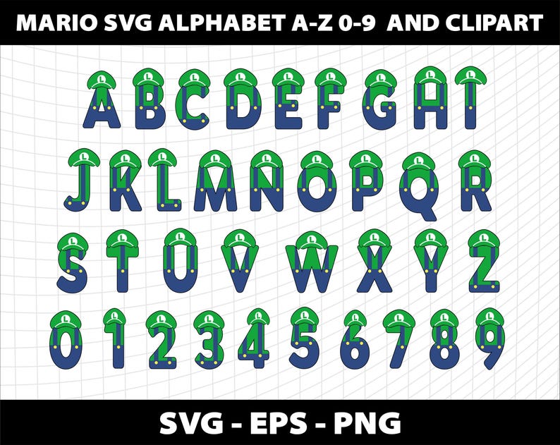 Mario Alphabet Letters Cliparts Font Svg Mario Font Png Birthday Party ...