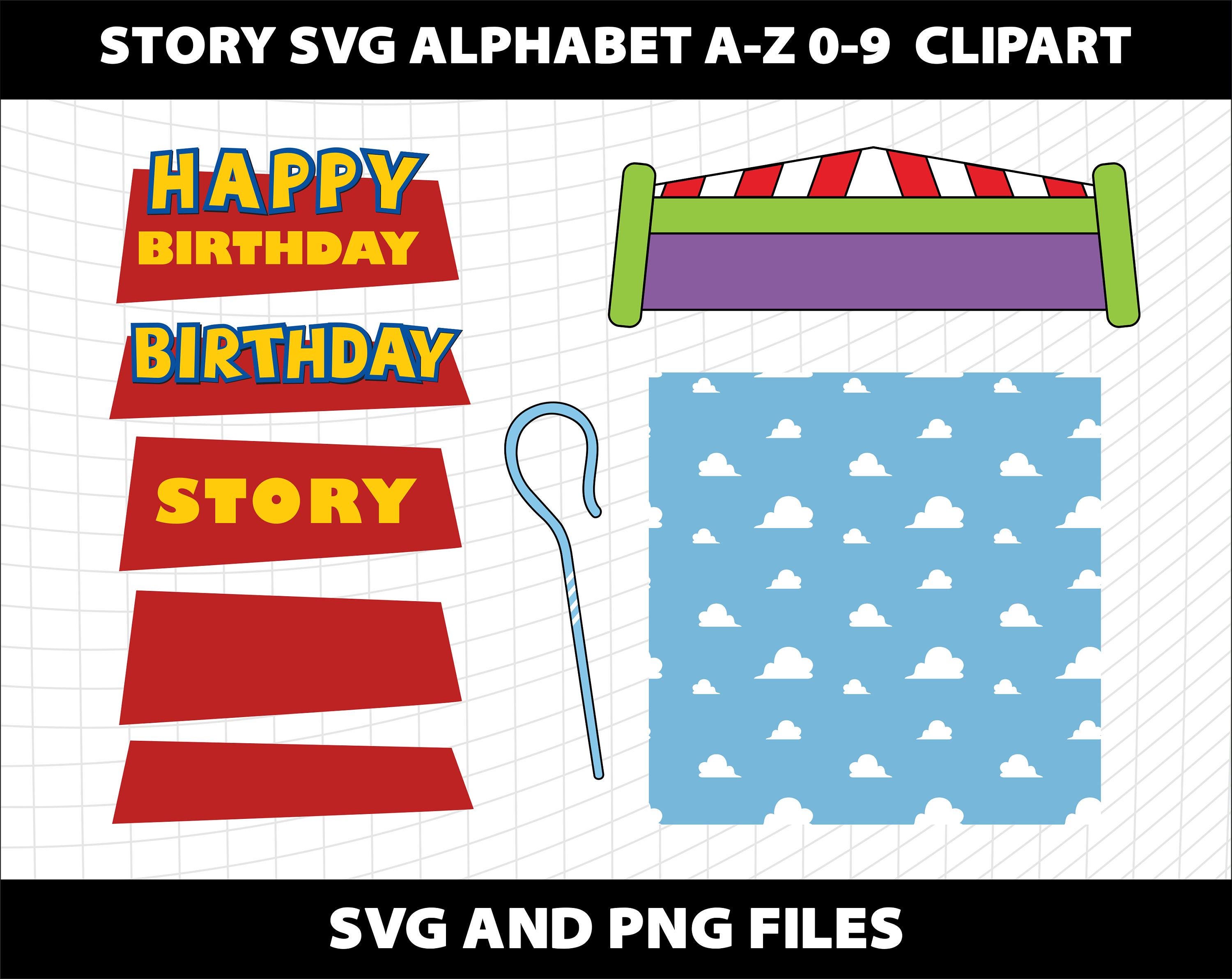 Doodle Alphabet Letters Cliparts Toy Story Font Svg Png Number Birthday ...