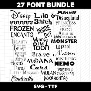 Cartoon Font Bundle SVG TTF Cricut Cutting Invitation Christmas ...