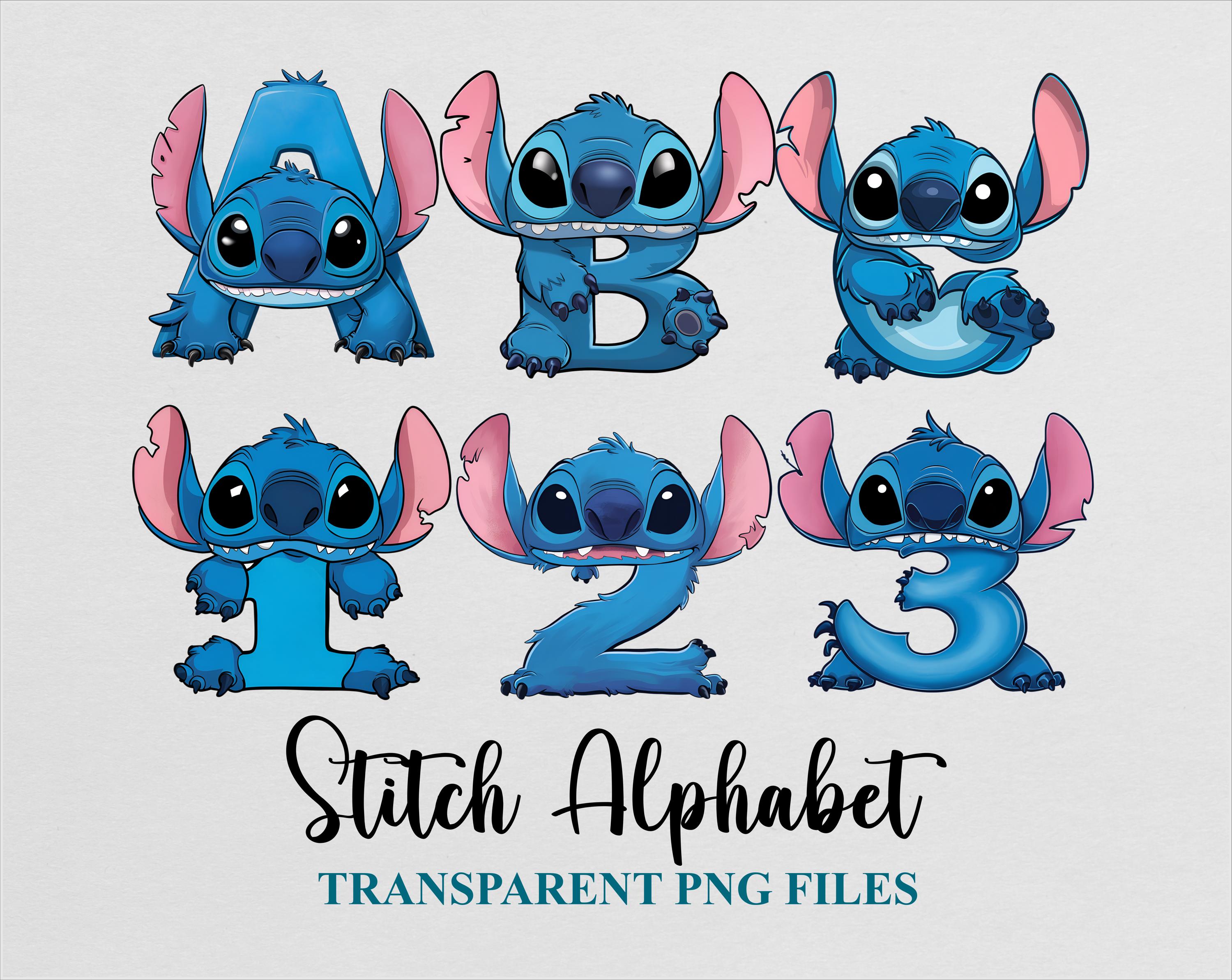 Stitch Alphabet Letters Font Cliparts Png Birthday Numbers ...