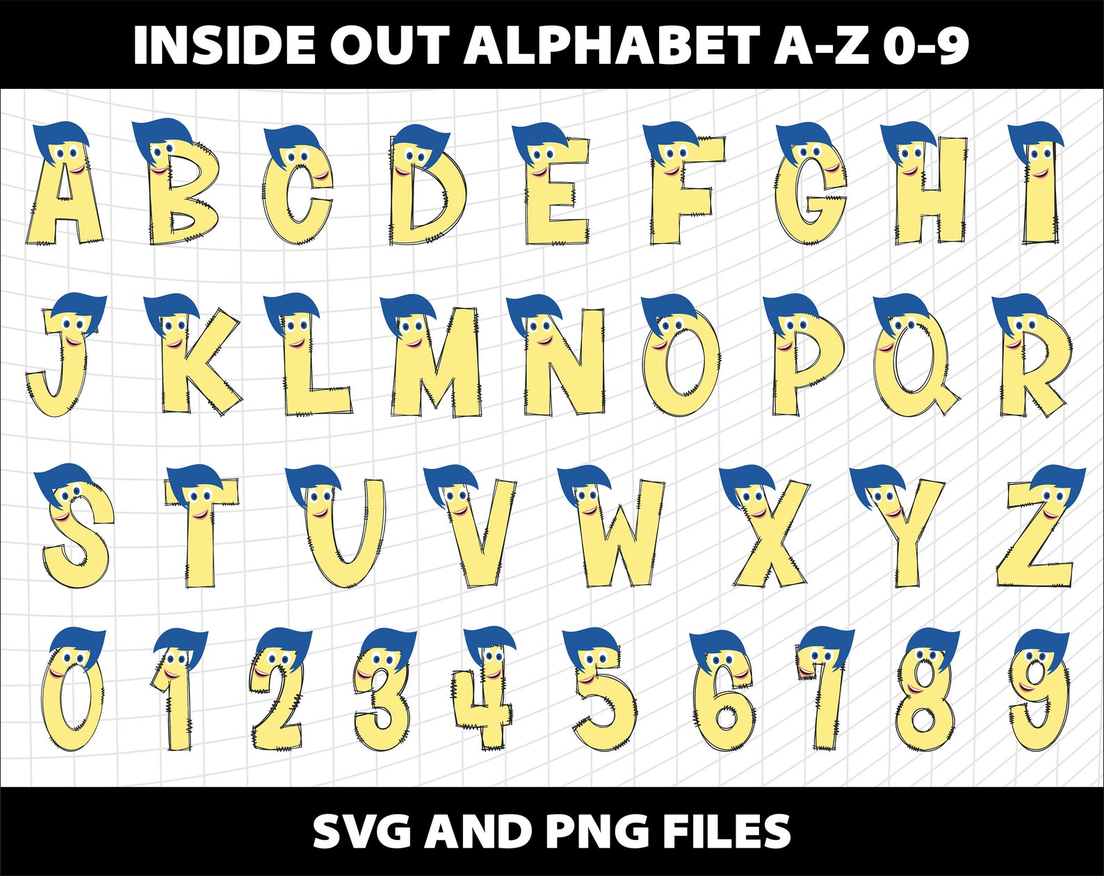 Doodle Alphabet Insideout 2 Letters Cliparts Font Svg Png Birthday ...