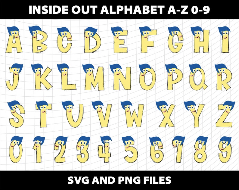 Doodle Alphabet Insideout 2 Letters Cliparts Font Svg Png Birthday ...
