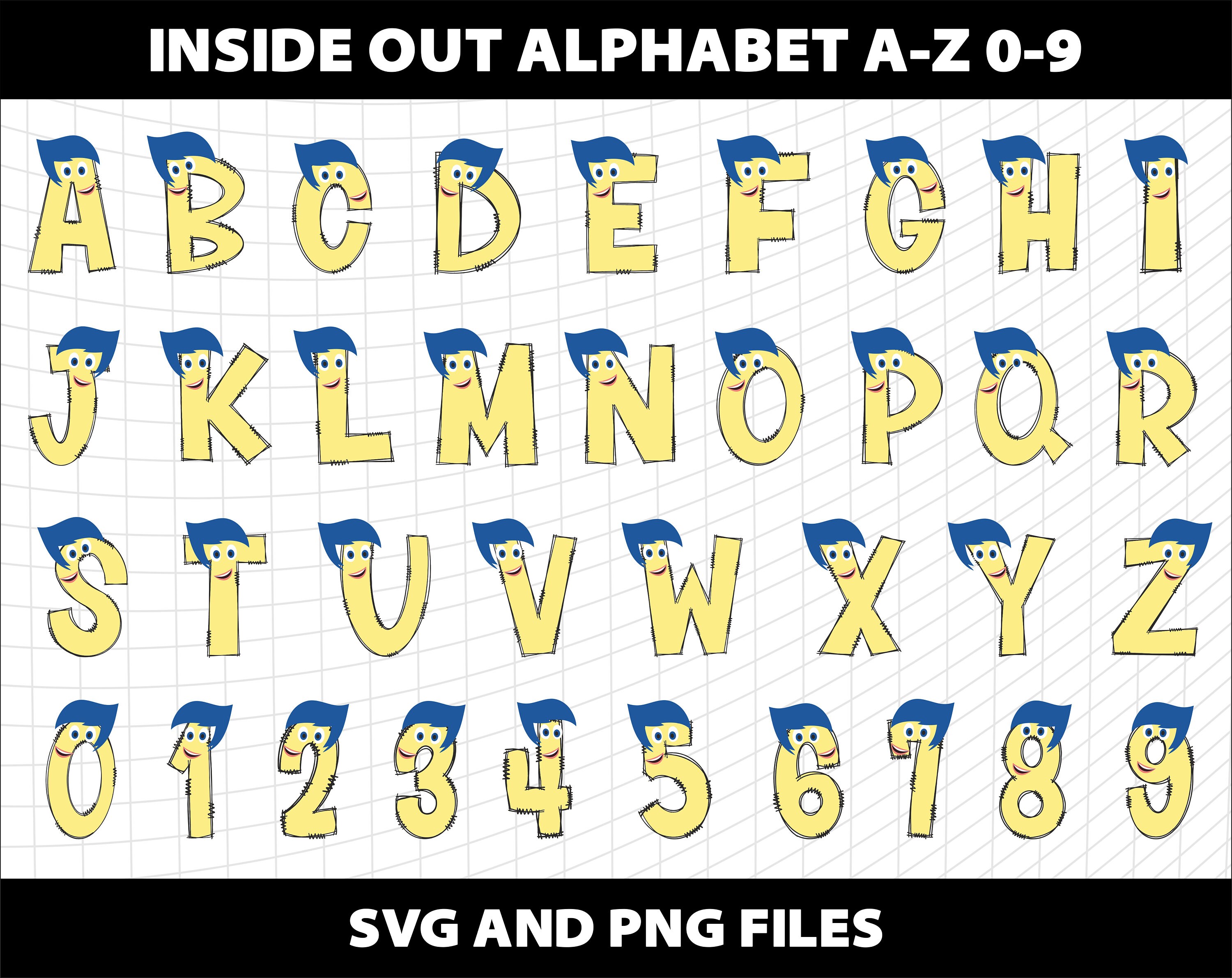 Doodle Alphabet Insideout 2 Letters Cliparts Font Svg Png Birthday ...