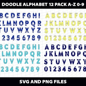 Cars Doodle Alphabet Letters Cliparts Font Svg Png Number Birthday ...