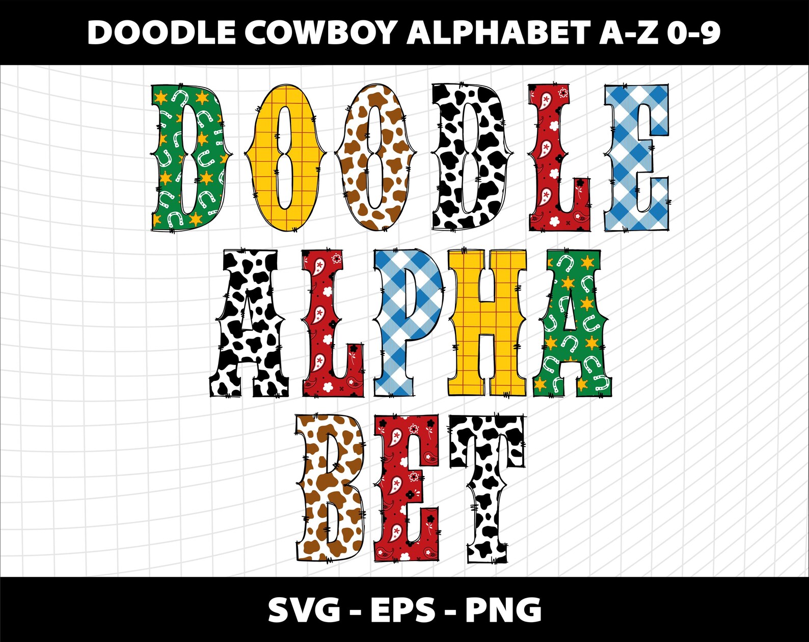 Doddle Alphabet Letters Cliparts Font Svg Png Letters Number Birthday ...