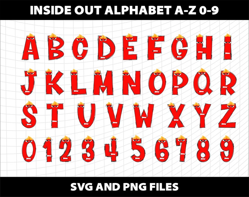 Doodle Alphabet Insideout 2 Letters Cliparts Font Svg Png Birthday ...