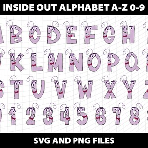 Doodle Alphabet Insideout 2 Letters Cliparts Font Svg Png Birthday ...