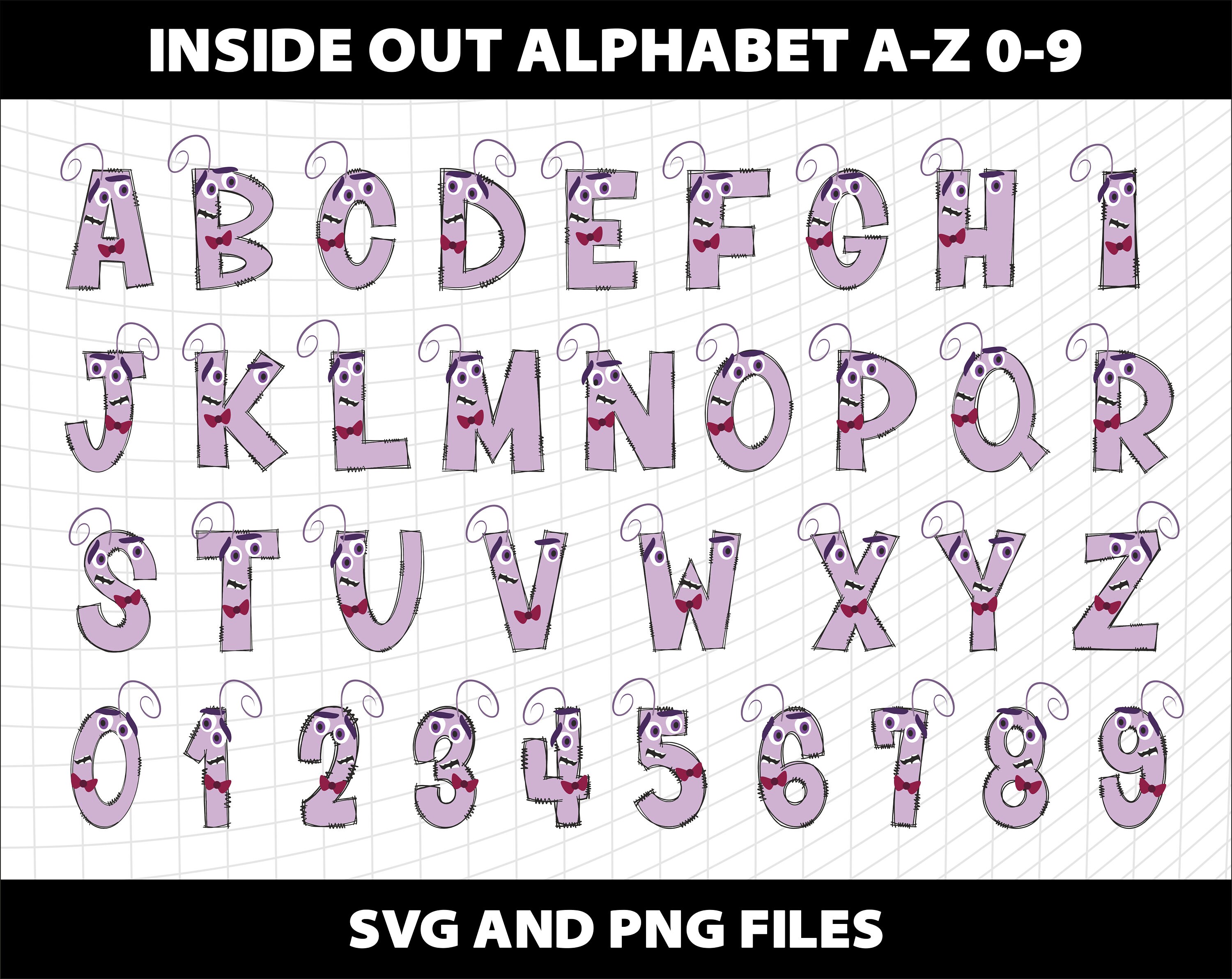 Doodle Alphabet Insideout 2 Letters Cliparts Font Svg Png Birthday ...