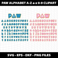 Paw Font Svg Paw Alphabet Letters Svg Dog Paw Font Paw Alphabet T-shirt ...