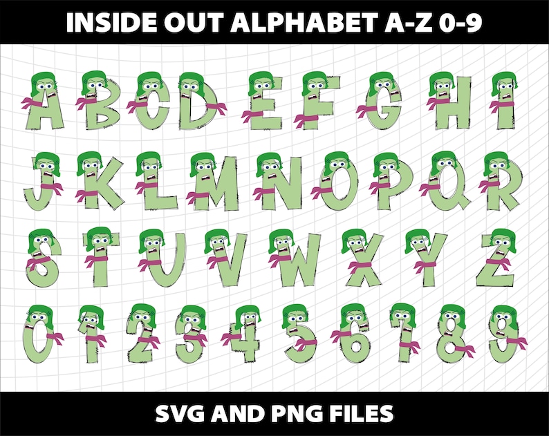 Doodle Alphabet Insideout 2 Letters Cliparts Font Svg Png Birthday ...