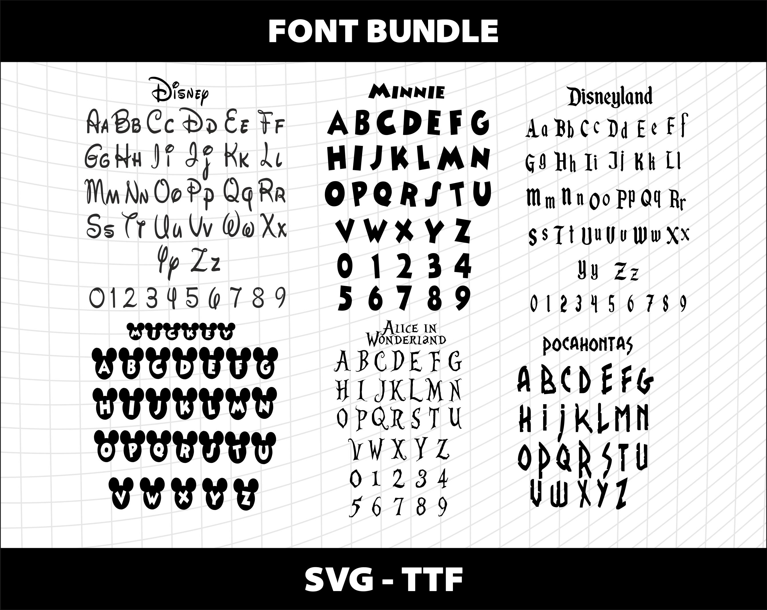 Paquete de fuentes de dibujos animados SVG TTF Cricut Cutting Canva ...