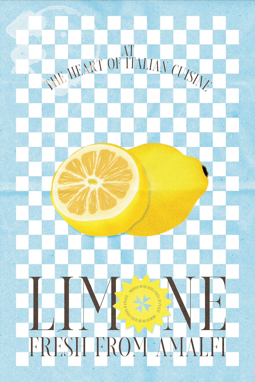 Amalfi Coast Lemon Poster - Etsy