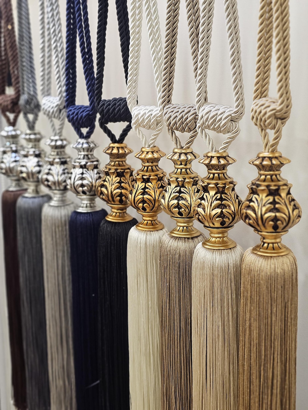 Gold Curtain Tiebacks: Elegant Tassel Curtain Ties, Set of 2 - Etsy UK