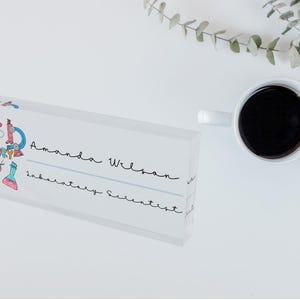 Laboratory Scientist Desk Name Plate, Laboratory Scientist Acrylic ...
