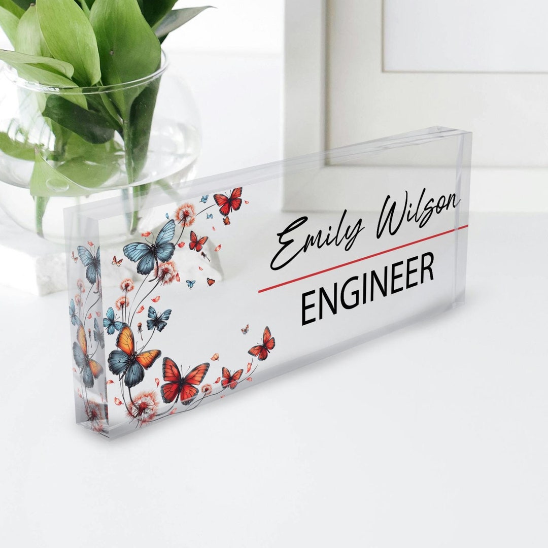 Custom Desk Name Plate, Engineer Desk Sign Gift, Engineer Office ...