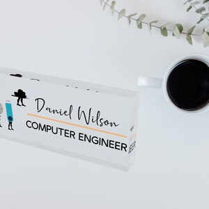 Custom Nameplate for Computer Engineer, Computer Engineer Block Sign ...