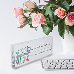 Laboratory Scientist Desk Name Plate, Laboratory Scientist Acrylic ...