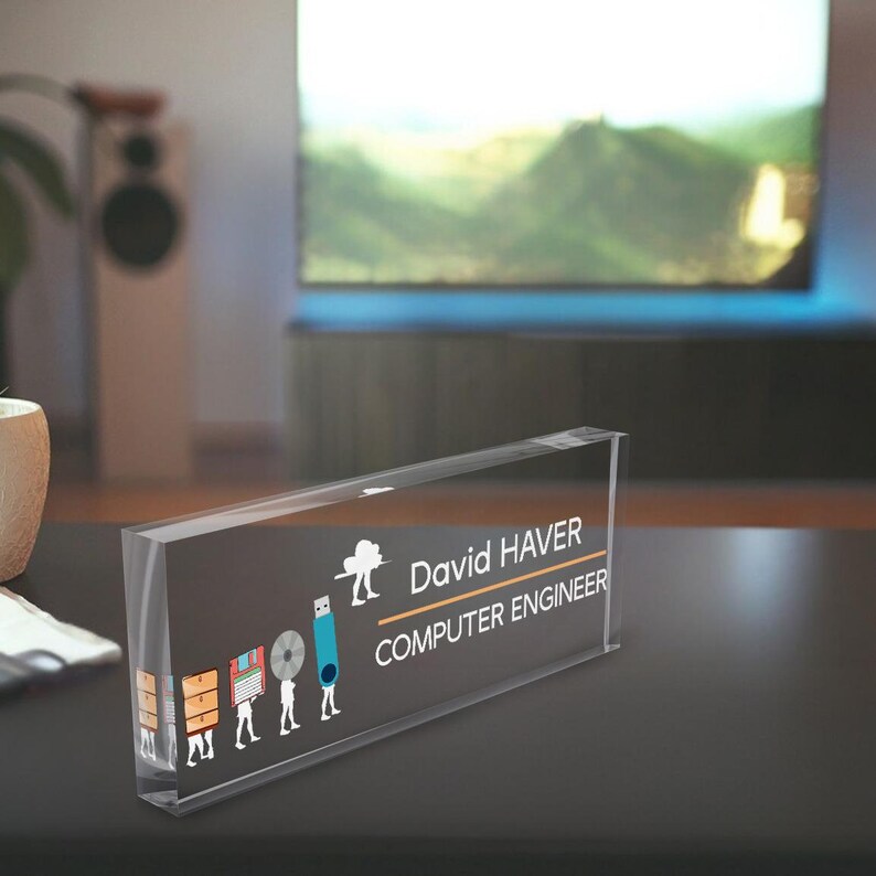 Custom Nameplate for Computer Engineer, Computer Engineer Block Sign ...