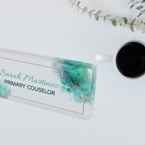 Custom Office Desk Name Plate, Acrylic Nameplate, Desktop Sign, Desk ...
