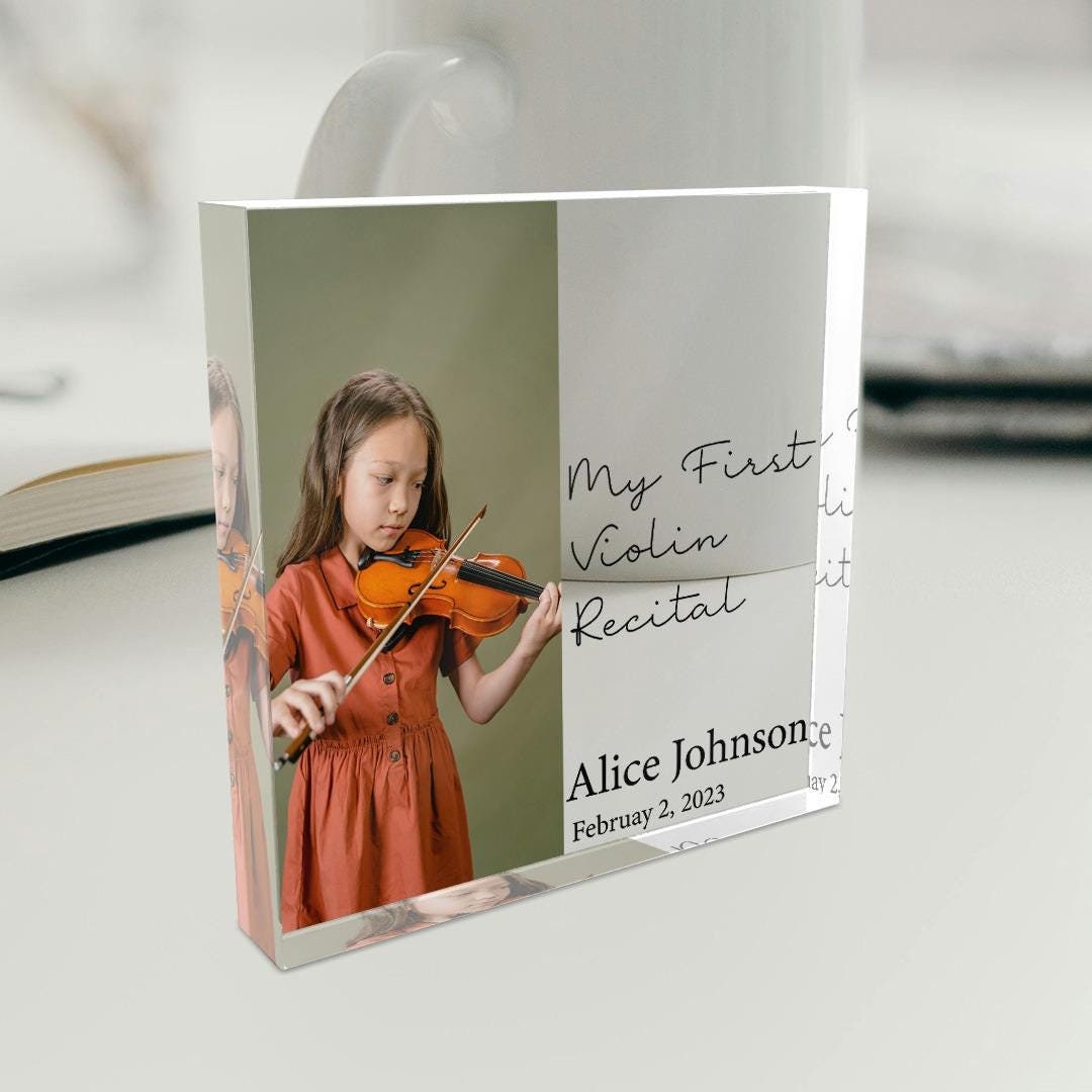 Cutom My First Violin Recital Photo Block, 1st Violin Recital Picture ...