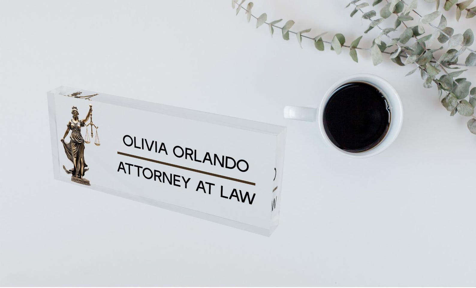 Clear Acrylic Attorney Desk Name Plate, Law School Graduation Gift - Etsy