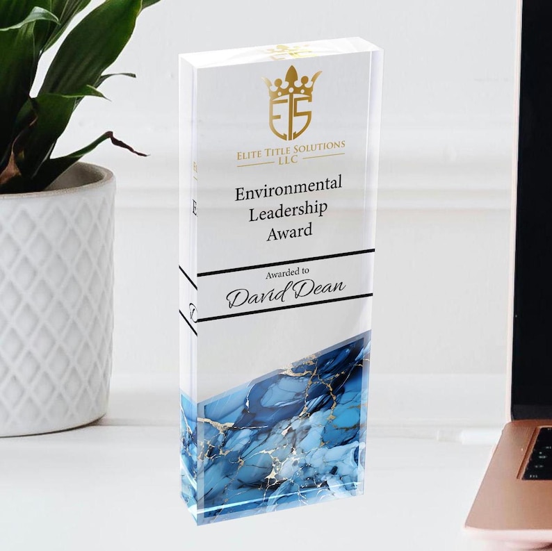 Personalized Acrylic Award Plaque: Corporate Recognition Trophy - Etsy