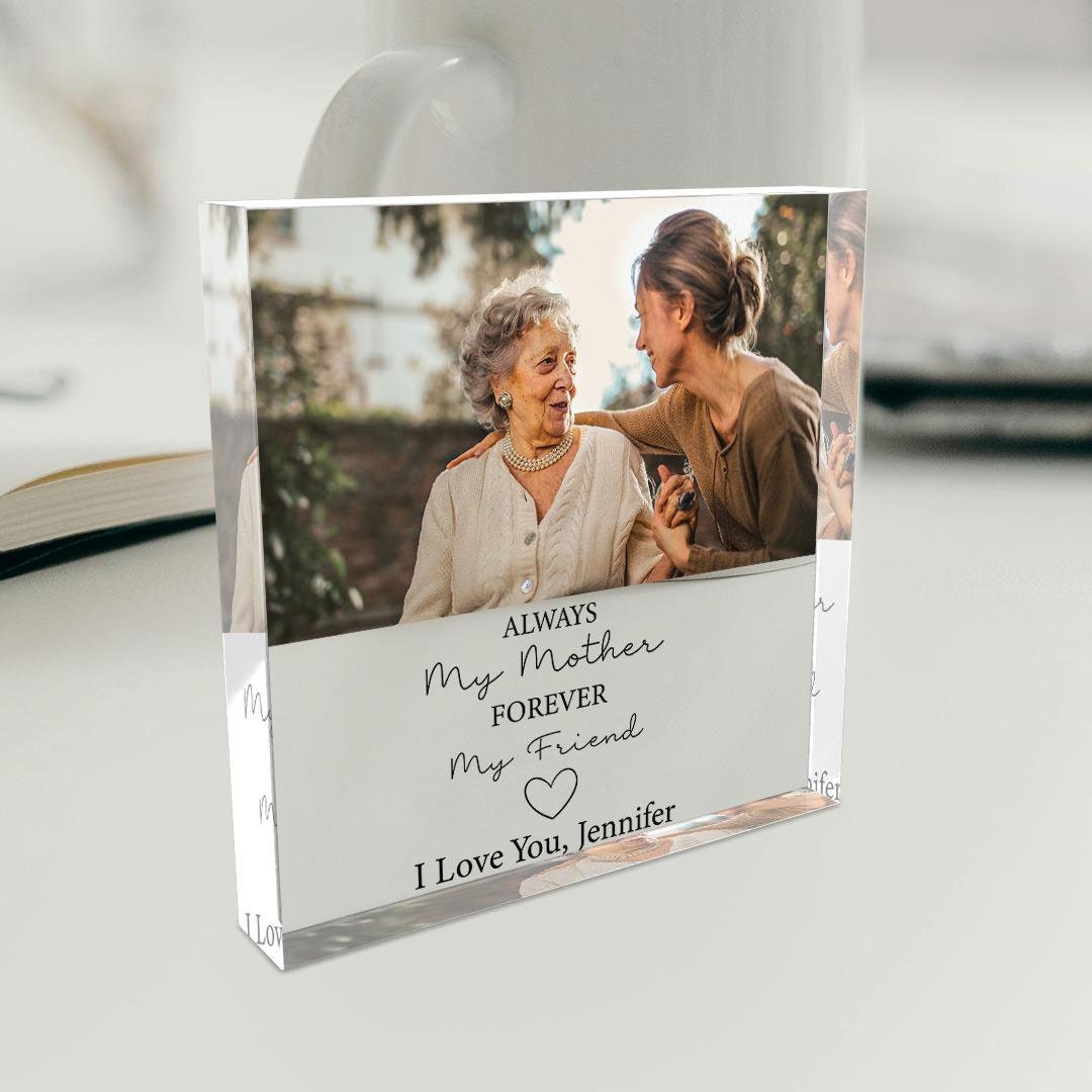 Personalized Photo Block, Mom Gift Block, Grandma Gift, Freestanding ...