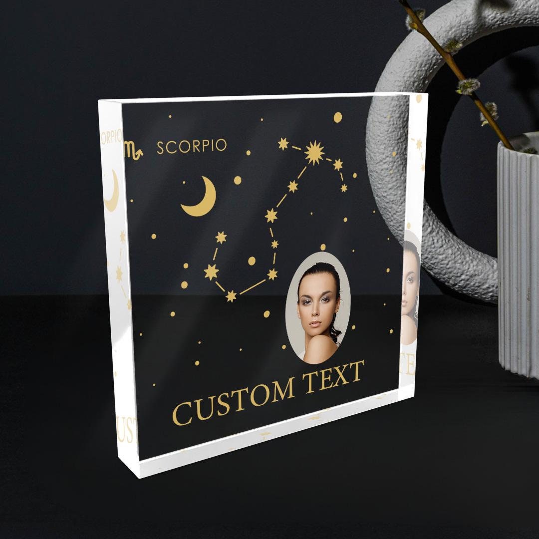 Custom Photo Scorpio Acrylic Block: Astrology Gift, Horoscope Home ...