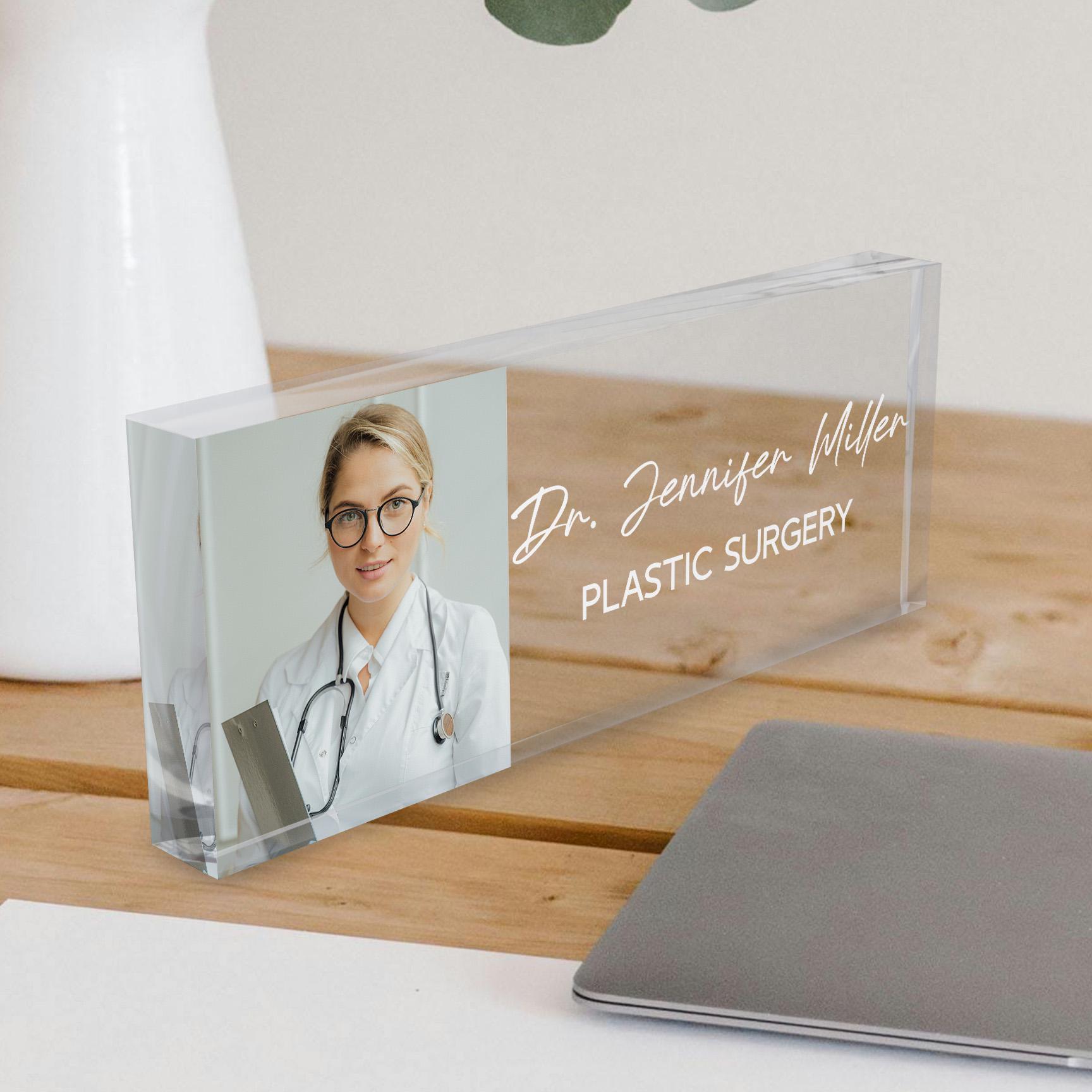 Doctor Desk Name Plate, Photo Desk Nameplates to Personalize Your Space ...