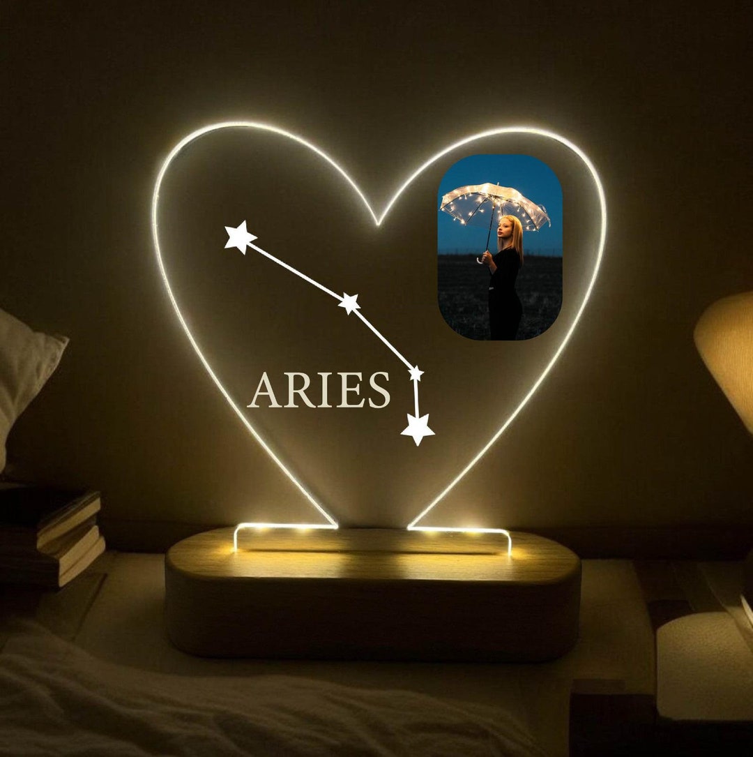 Custom Aries Night Lamp, Custom Photo Scorio Night Lamp, Astrology Gift ...