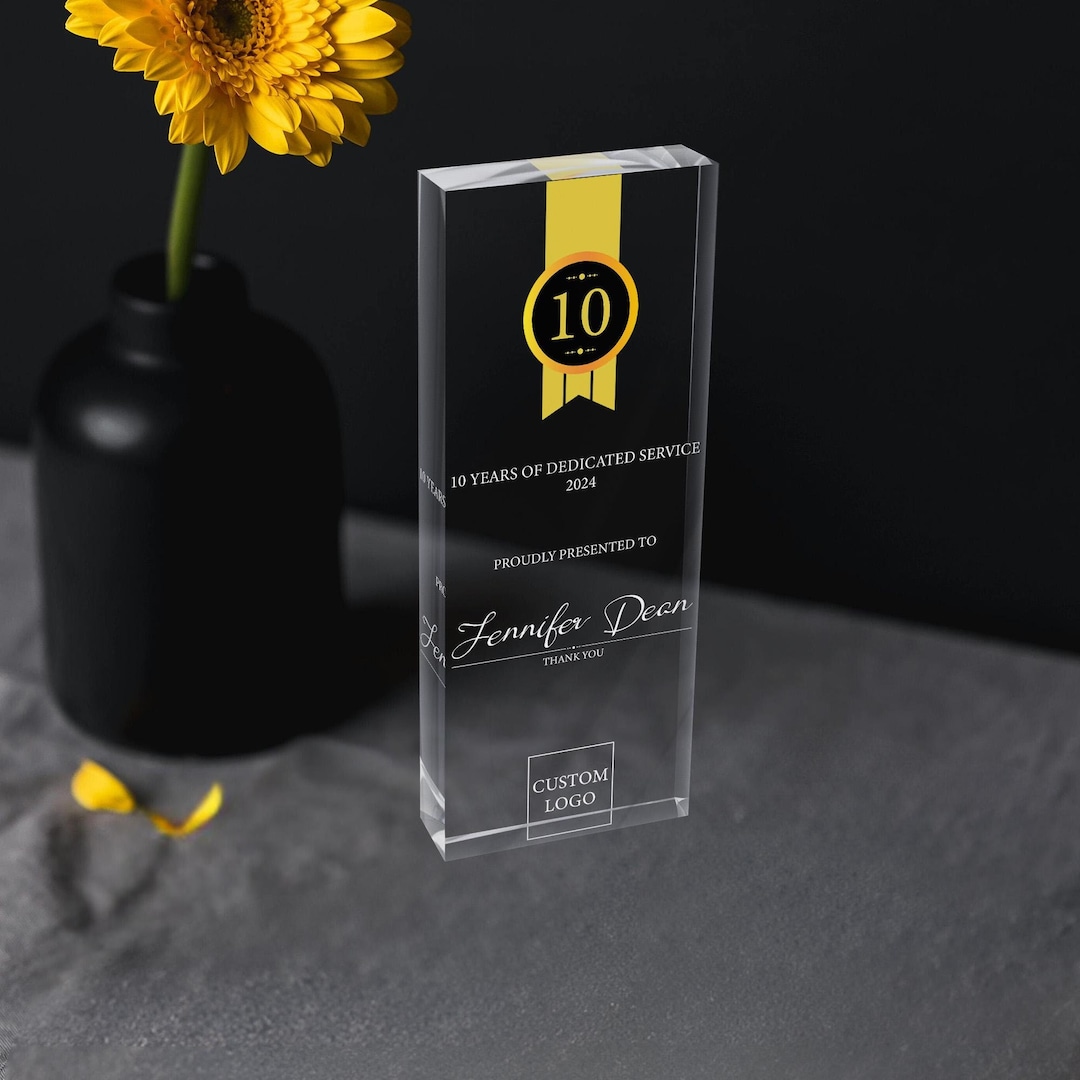 Custom Award Plaque Corporate Trophy Award, Personalized Engraved Award ...