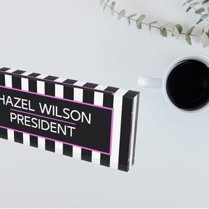 Personalized Acrylic Name Plate for Desk, Custom Office Name Sign ...